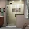 DreamLine Unidoor-X 53 to 53.5 in. x 72 in. Frameless Hinged Shower Door in Oil Rubbed Bronze ...