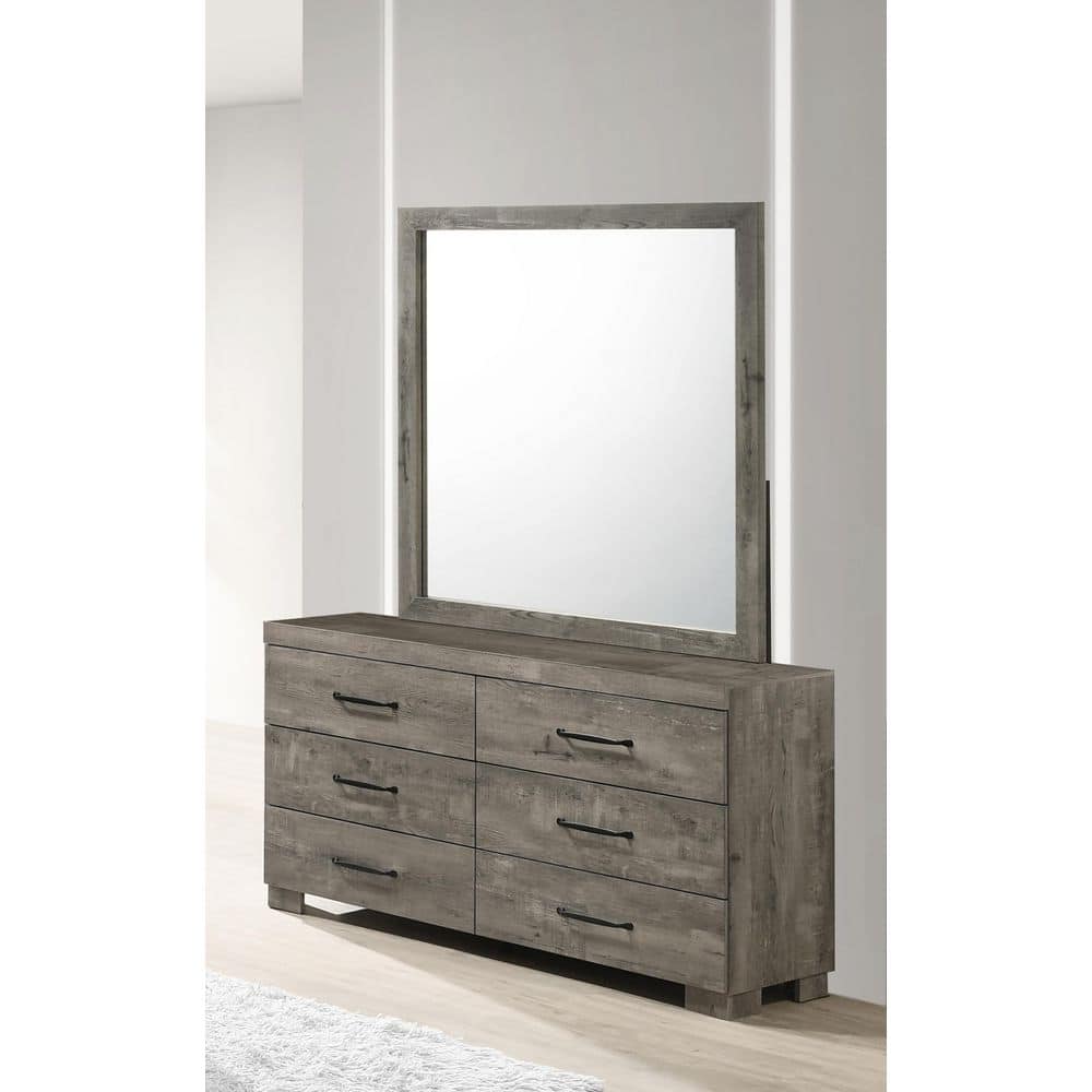 Best Quality Furniture Nico Antique Grey Color 6-Drawer 16.38 in W ...