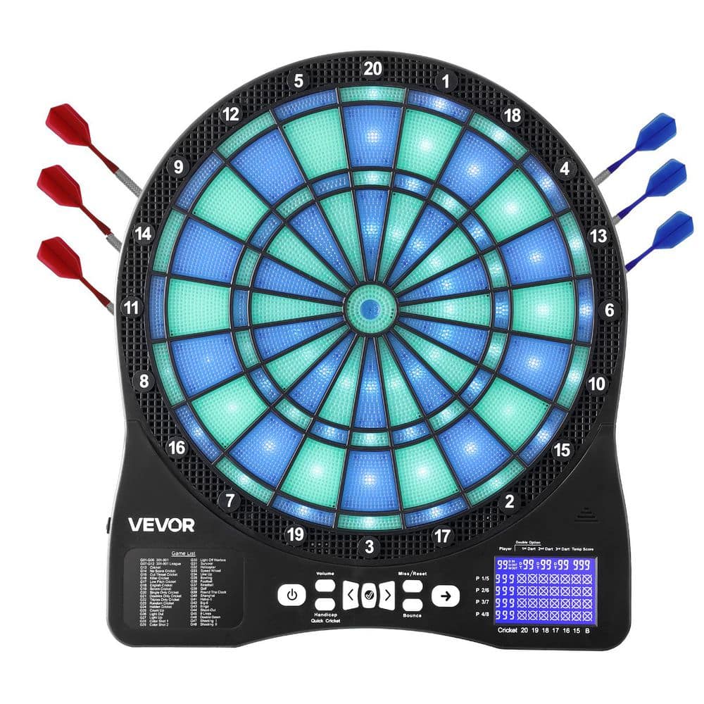 VEVOR Electronic Dart Board, LED-Illuminated, 48 Games & 500 ...