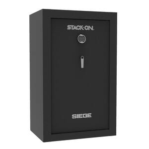Stack-On Siege 12-Gun Fireproof with Electronic Lock Gun Safe, Black ...