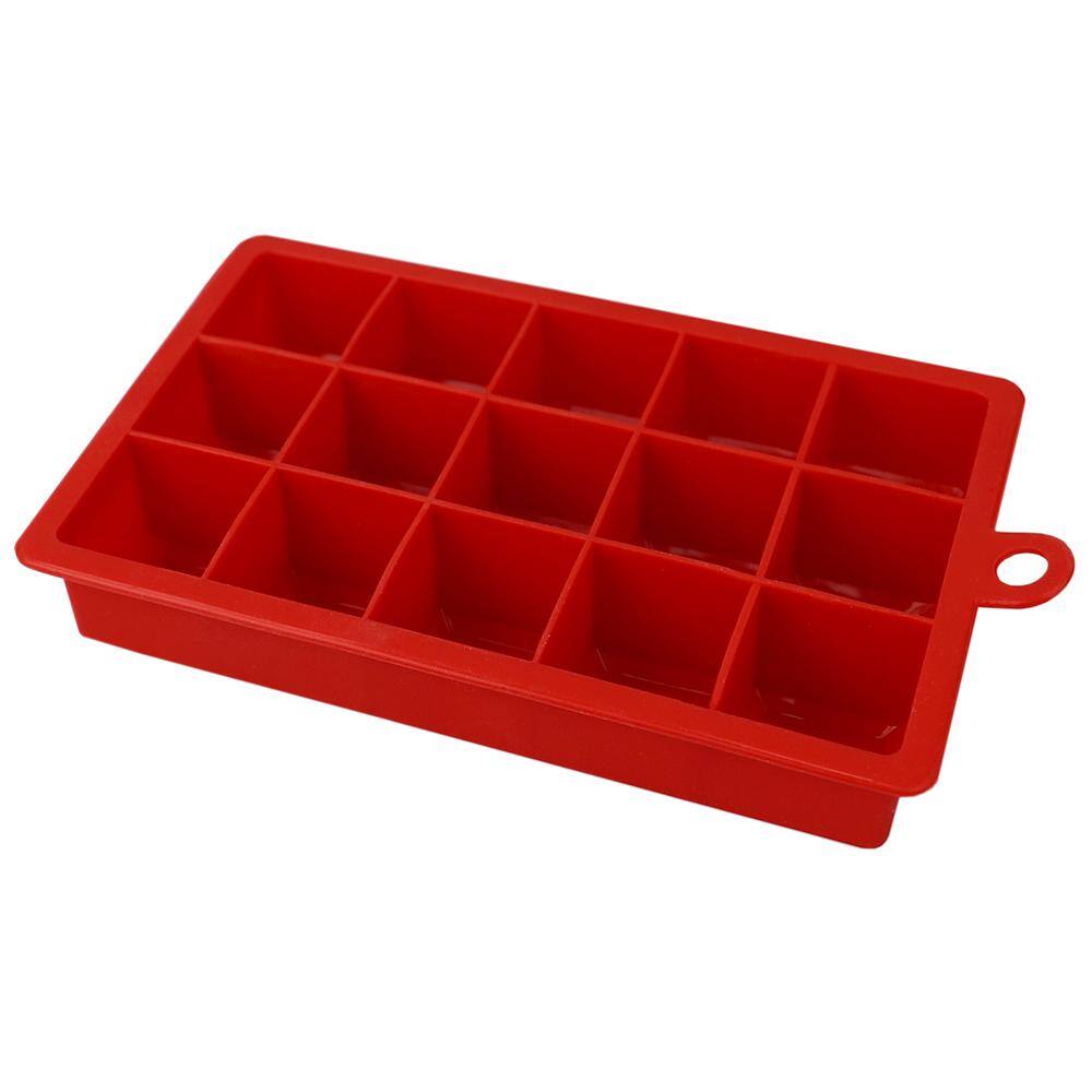 Red Rectangular Silicone Ice Cube Tray-HDC69889 - The Home Depot
