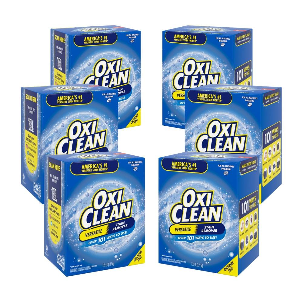 OxiClean Versatile Fabric Stain Remover Powder,7.22 lbs., 6-Pack 51791 ...