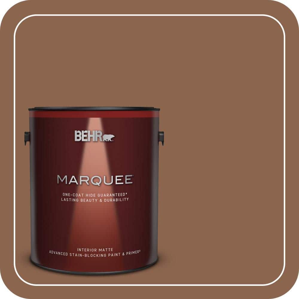 BEHR MARQUEE 1 gal. #MQ2-01 Burnished Brandy One-Coat Hide Matte ...