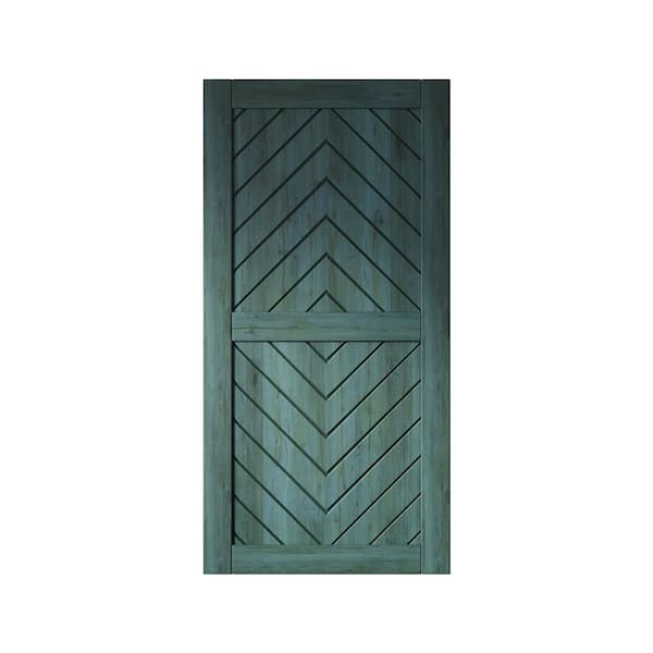 HOMACER JT2 40 in. x 80 in. C-Panel Solid Core Royal Pine Fishbone ...