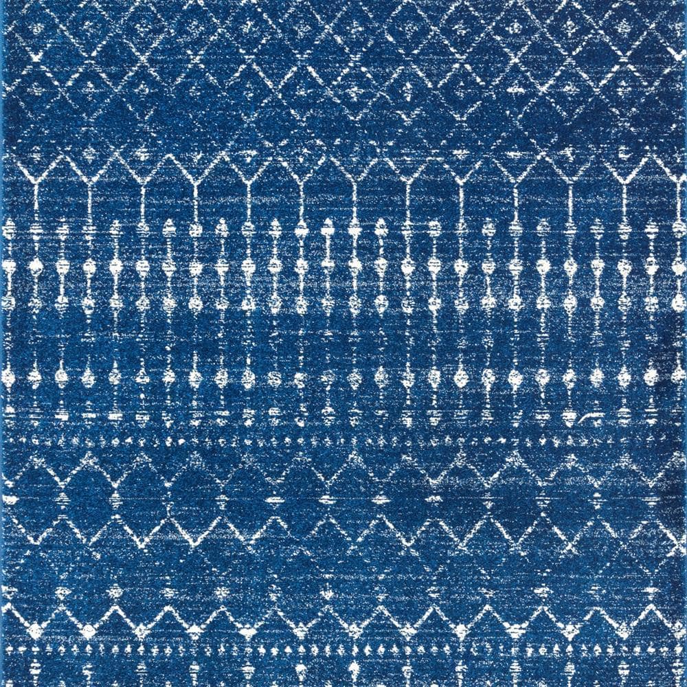nuLOOM Blythe Modern Moroccan Trellis 6 ft. Blue Square Rug RZBD16F ...
