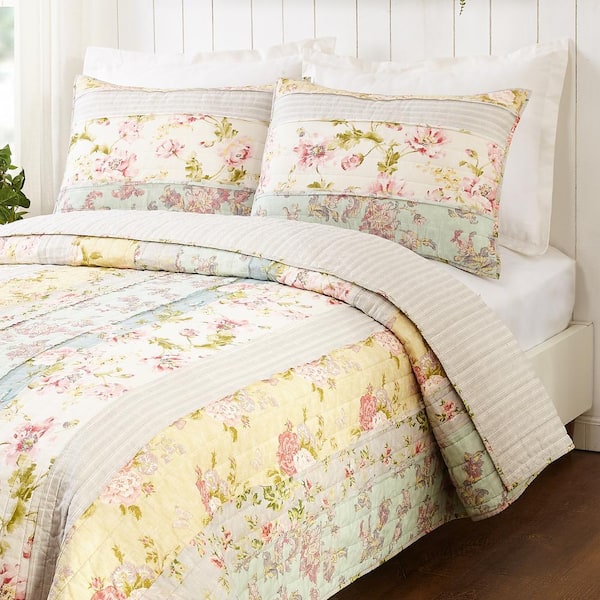 Jessica Simpson Mels Blue Full/Queen Cotton Quilt A040519BLNDE - The ...