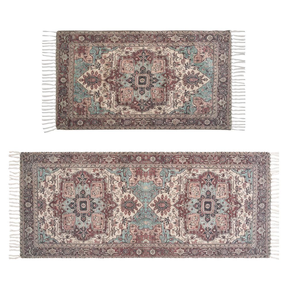 Jessica Simpson Chinille Fringe Machine Washable Red/Ivory 2 ft. x 9 ft ...