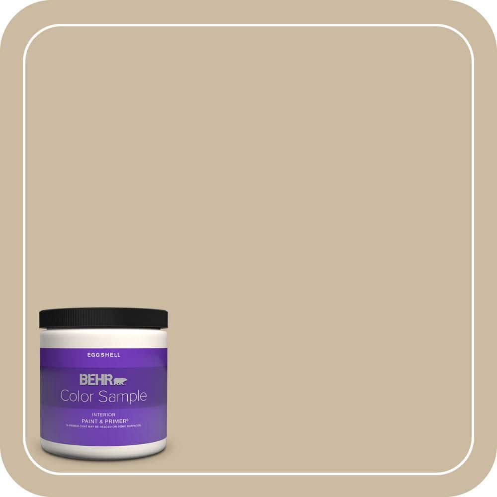 BEHR PREMIUM PLUS 8 oz. #MQ2-26 Windsor Tan Eggshell Enamel Interior ...