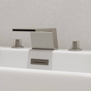 YAWWALK Double Handle Deck-Mount Roman Tub Faucet with Anti-slip in ...