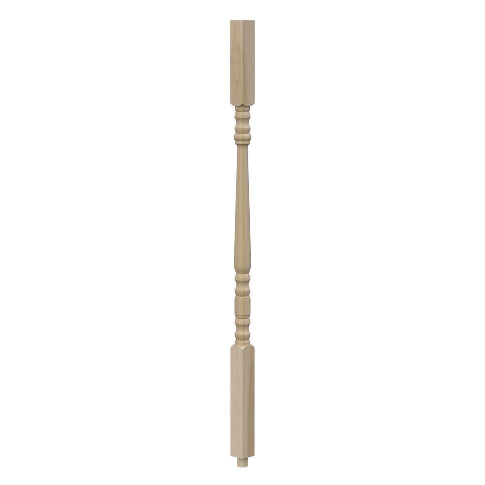 EVERMARK Stair Parts 31 in. x 1-1/4 in. 5205 Unfinished Poplar Square ...
