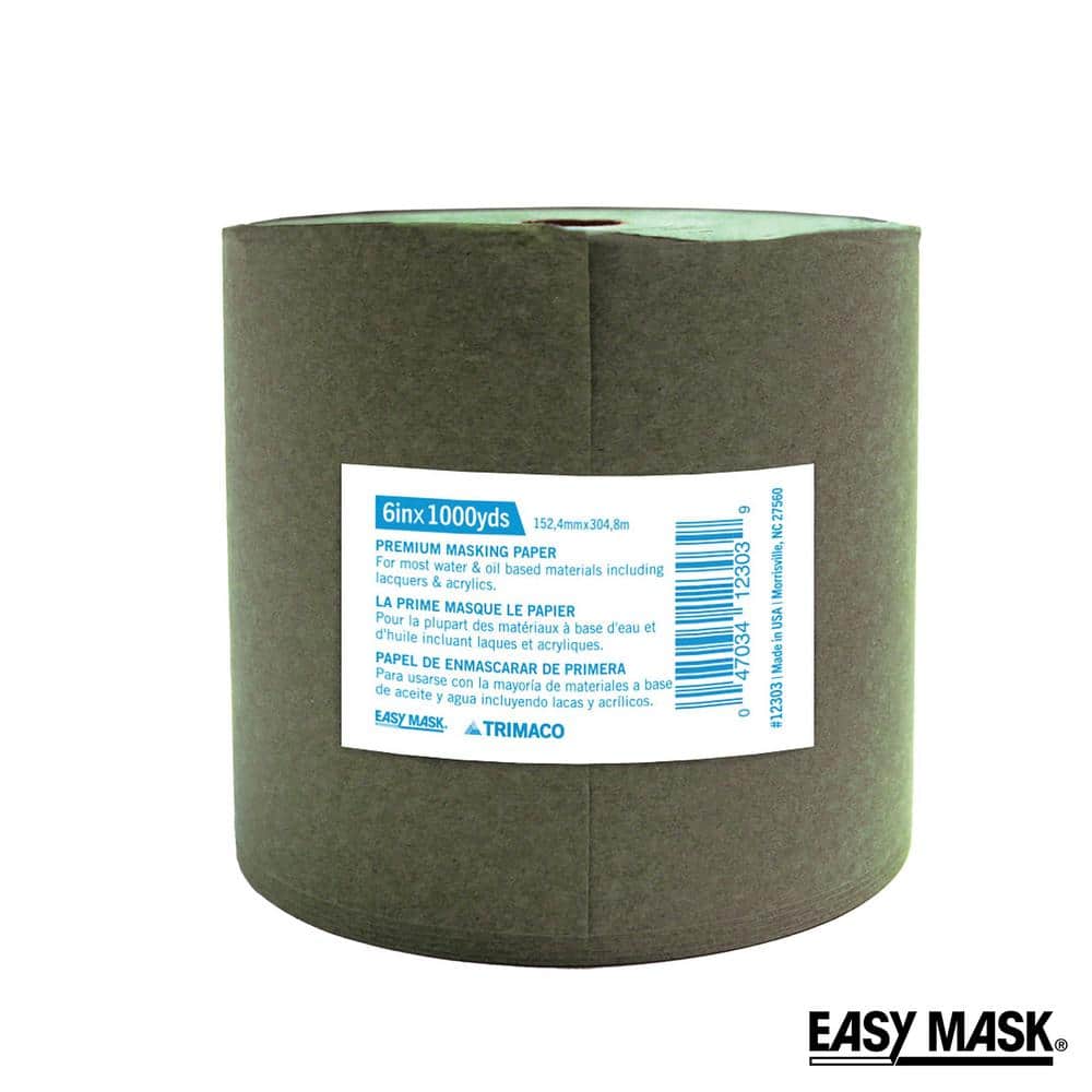 TRIMACO Easy Mask 6 IN. X 1000 FT. Green Premium Masking Paper 12303 ...