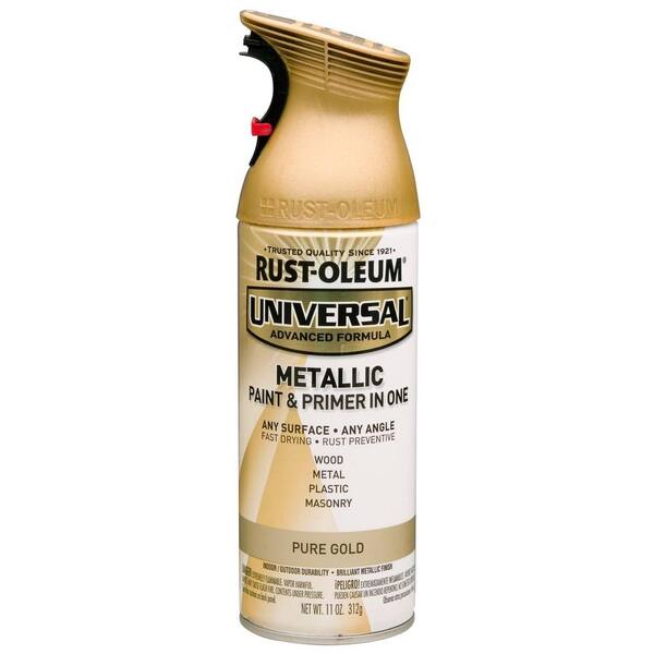 Rust-Oleum Universal 11 oz. All Surface Metallic Pure Gold Spray Paint ...
