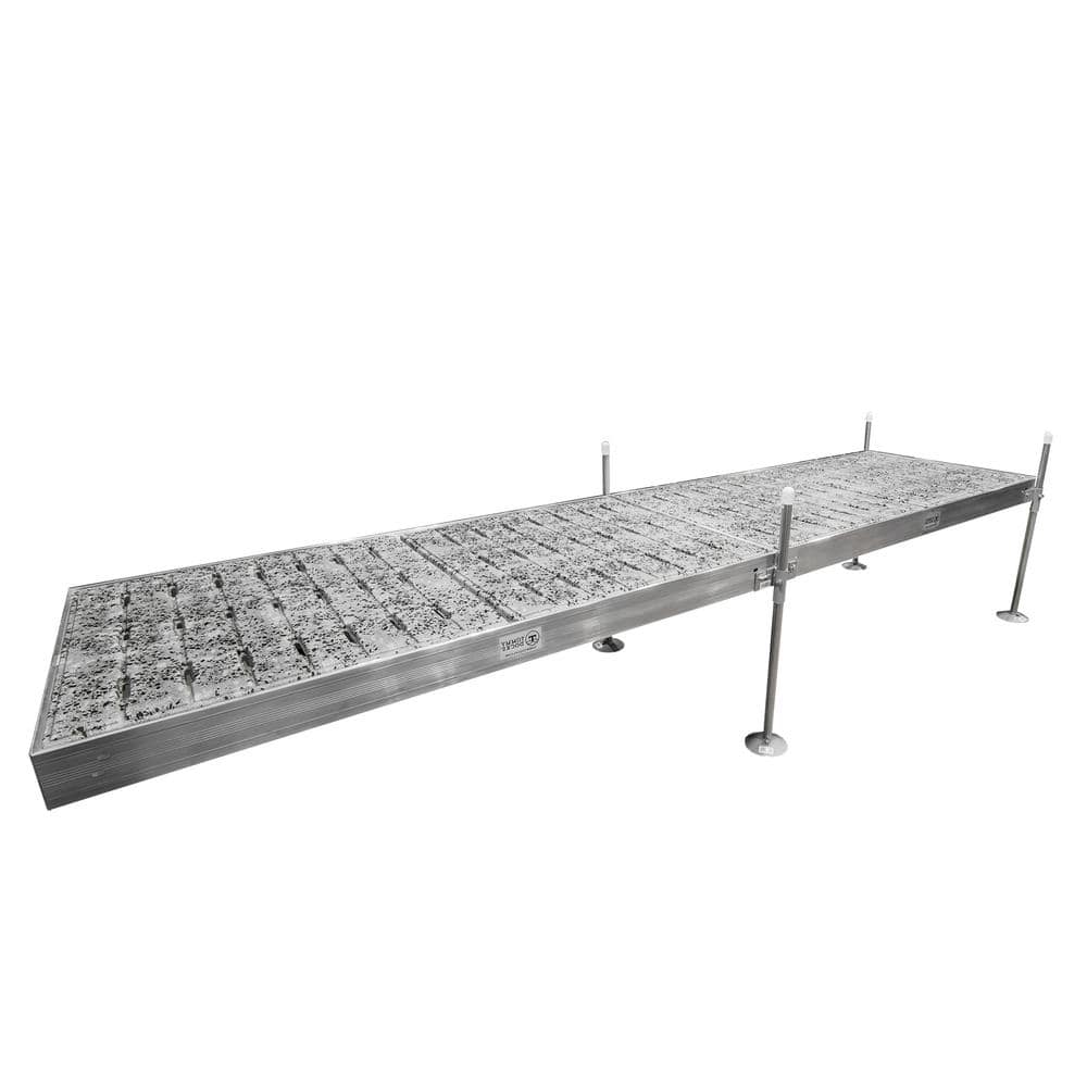 Tommy Docks 16 ft. Straight Aluminum Frame with Terrazzo Decking ...