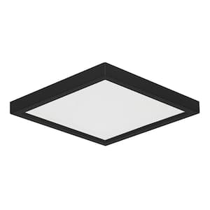 AMAX LIGHTING Square Slim Disk Length 10 in. Black New Construction ...