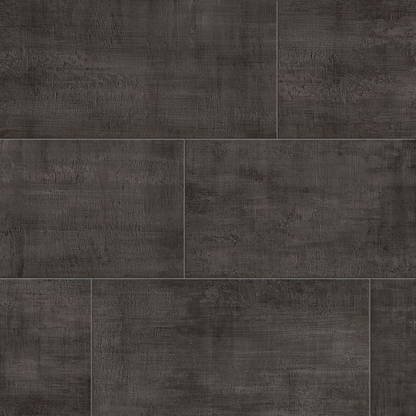 Corso Italia Urban Pearl Matte 12 in. x 24 in. Solid Concrete Look ...
