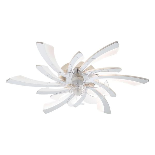 Jushua 30.7 in. Ceiling Fan with Lights, Remote Control 3 Color ...