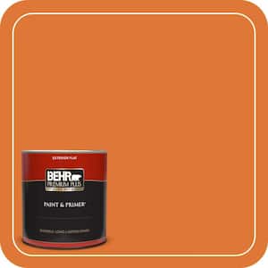 BEHR MARQUEE 1 qt. #240B-7 Carrot Stick Semi-Gloss Enamel Exterior ...