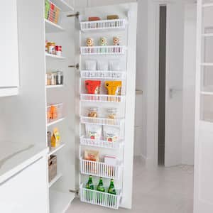 Smart Design 8-Tier Over-The-Door Hanging Pantry Organizer with 2 Deep ...