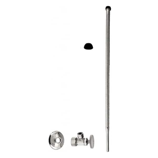 Westbrass 5/8 in. x 3/8 in. OD x 20 in. Corrugated Riser Supply Line ...