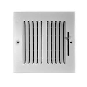 Everbilt 12 in. x 12 in. 4-Way Aluminum Adjustable Curved Blade Wall ...