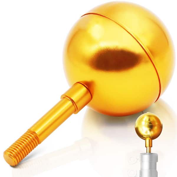 Ball Series 3 in. 2-Position Aluminum Flag Pole Topper (1-Pack ...