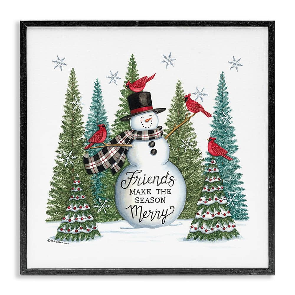 Stupell Industries Winter Friendship Snowman by Deb Strain 1-Piece ...
