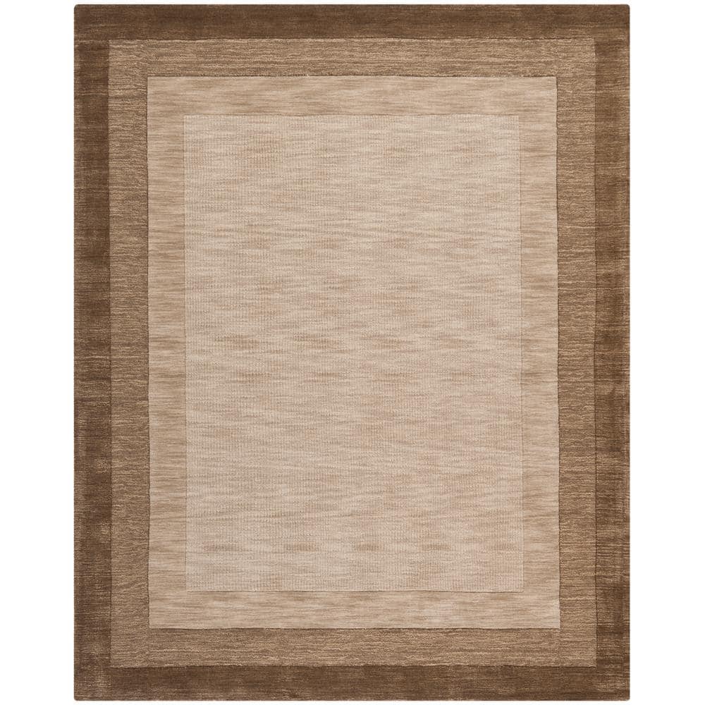 SAFAVIEH Impressions Beige/Brown 8 ft. x 10 ft. Border Area Rug IM821C ...