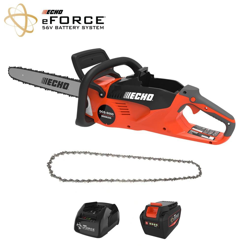 Reviews for ECHO 18 in. 56-Volt Cordless Battery Rear-Handle Chainsaw ...