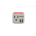 GE 15 Amp Grounded T-shaped Outlet Tap Adapter - Orange 50281