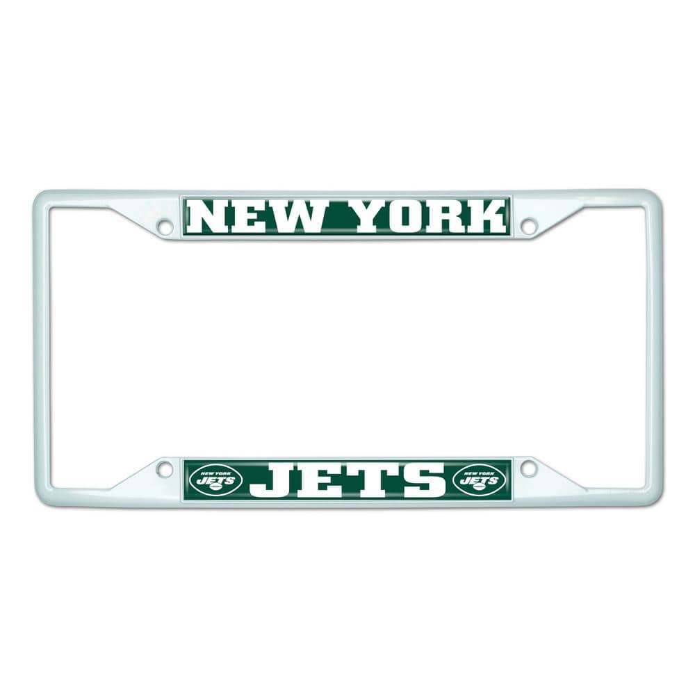 FANMATS Universal Fit NFL - New York Jets License Plate Frame - White ...