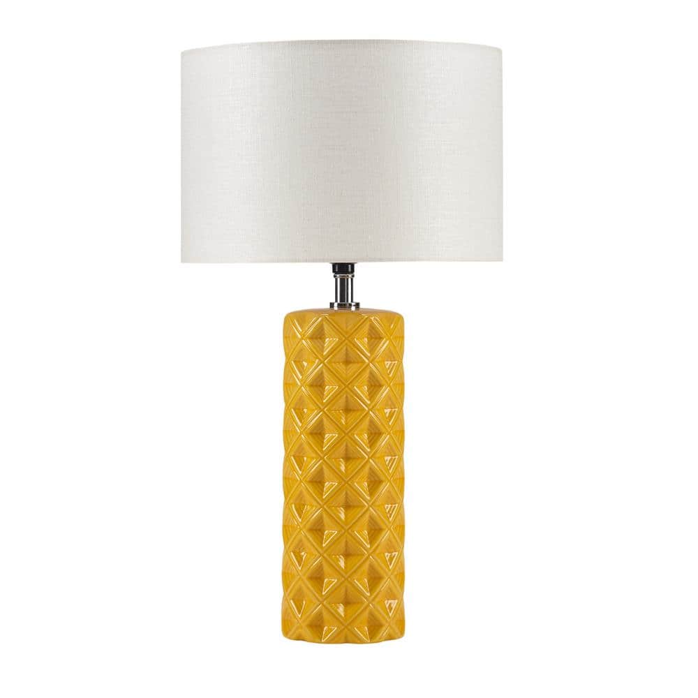 510 Design Macey 19.69 in. Yellow Table Lamp 5DS153-0039 - The Home Depot