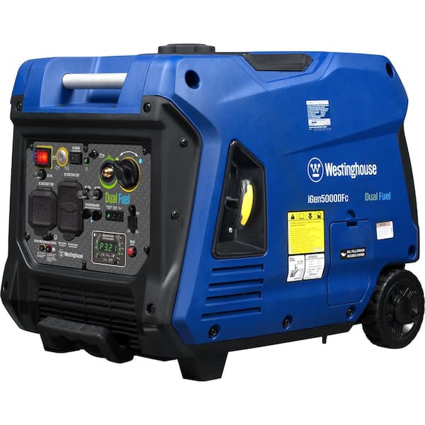 Generac 5200/3900-Watt Dual Fuel Inverter Generator, Fully Enclosed ...