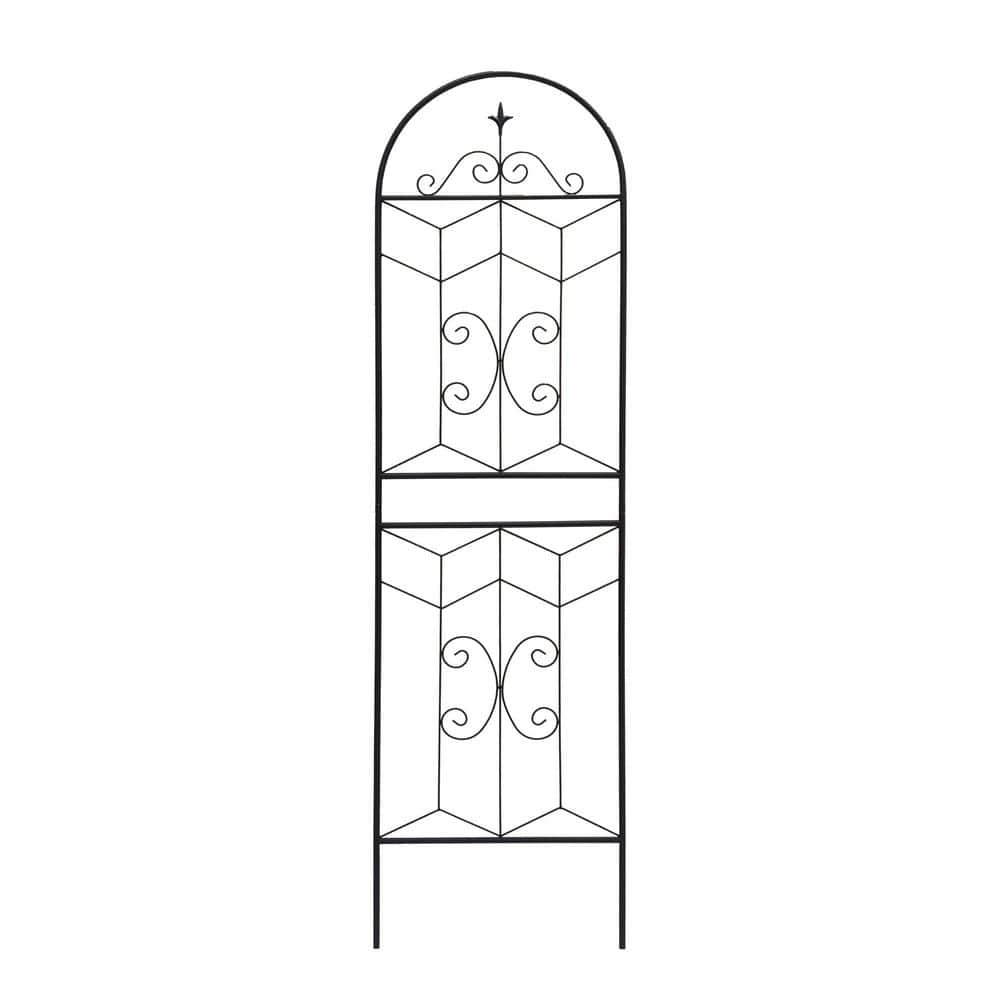 cenadinz 71 in. Black Iron Garden Trellis Outdoor Climbing Plant/Flower ...