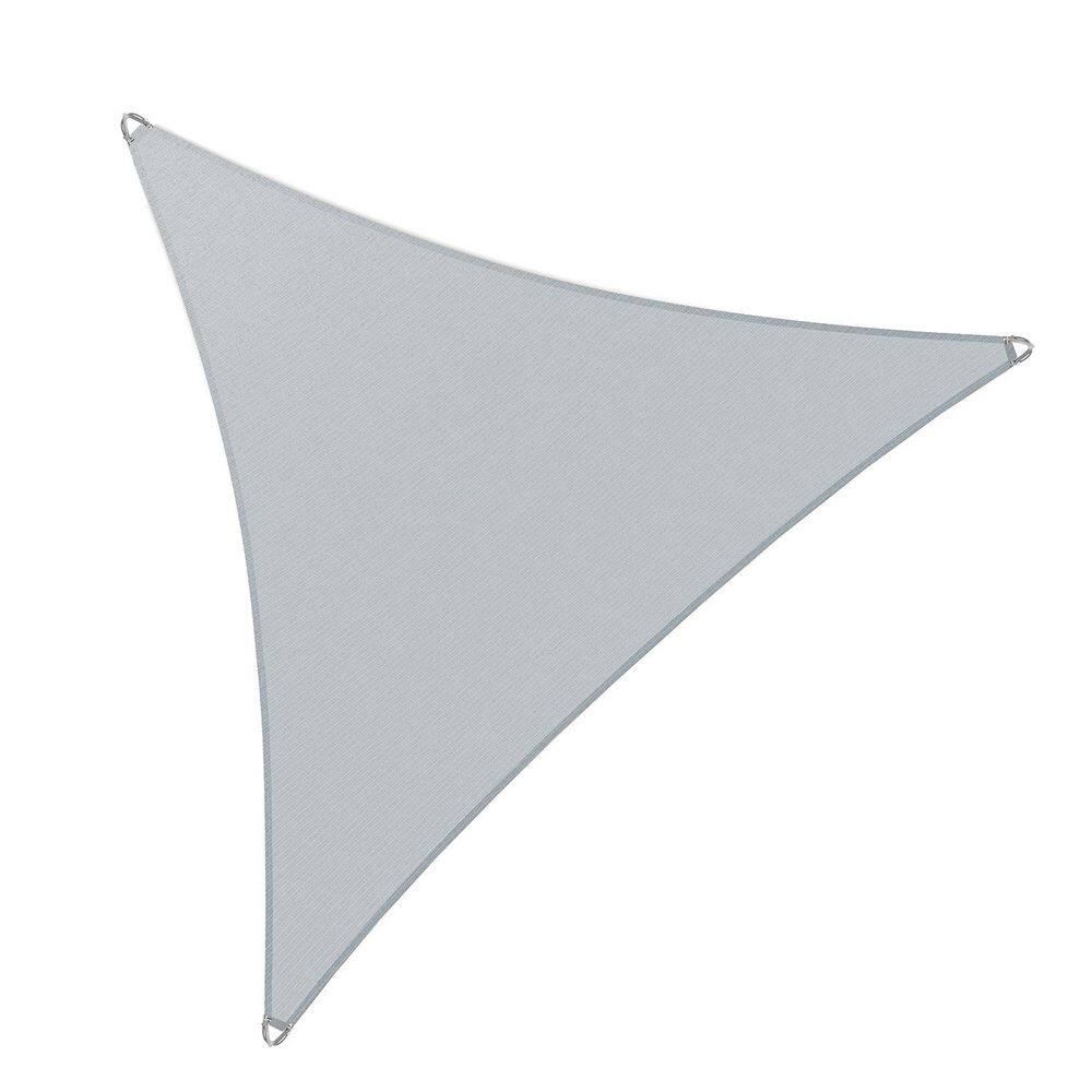 ROYAL SHADE 18 ft. x 18 ft. x 18 ft. Grey Triangle Pro Ring Sun Shade ...