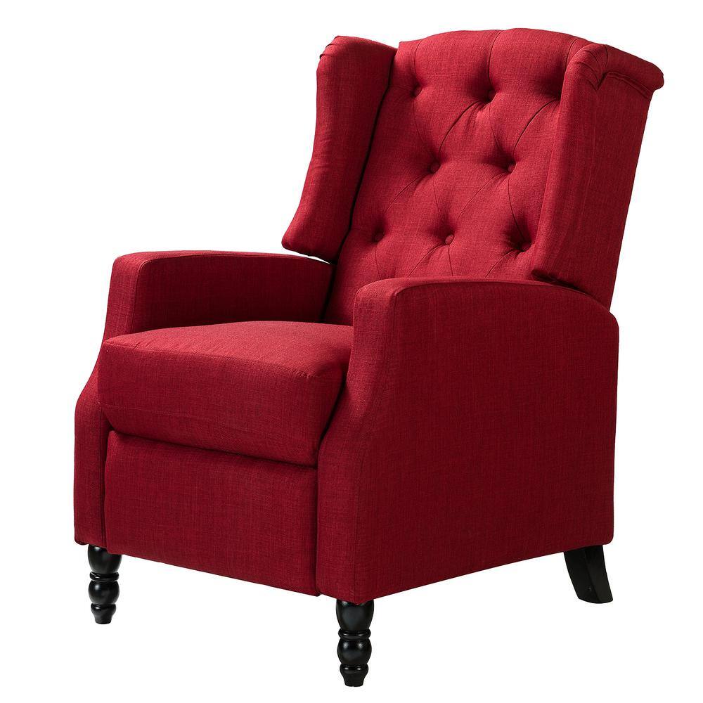 JAYDEN CREATION Carina 27 in. Width Big and Tall Red Linen Tufted ...