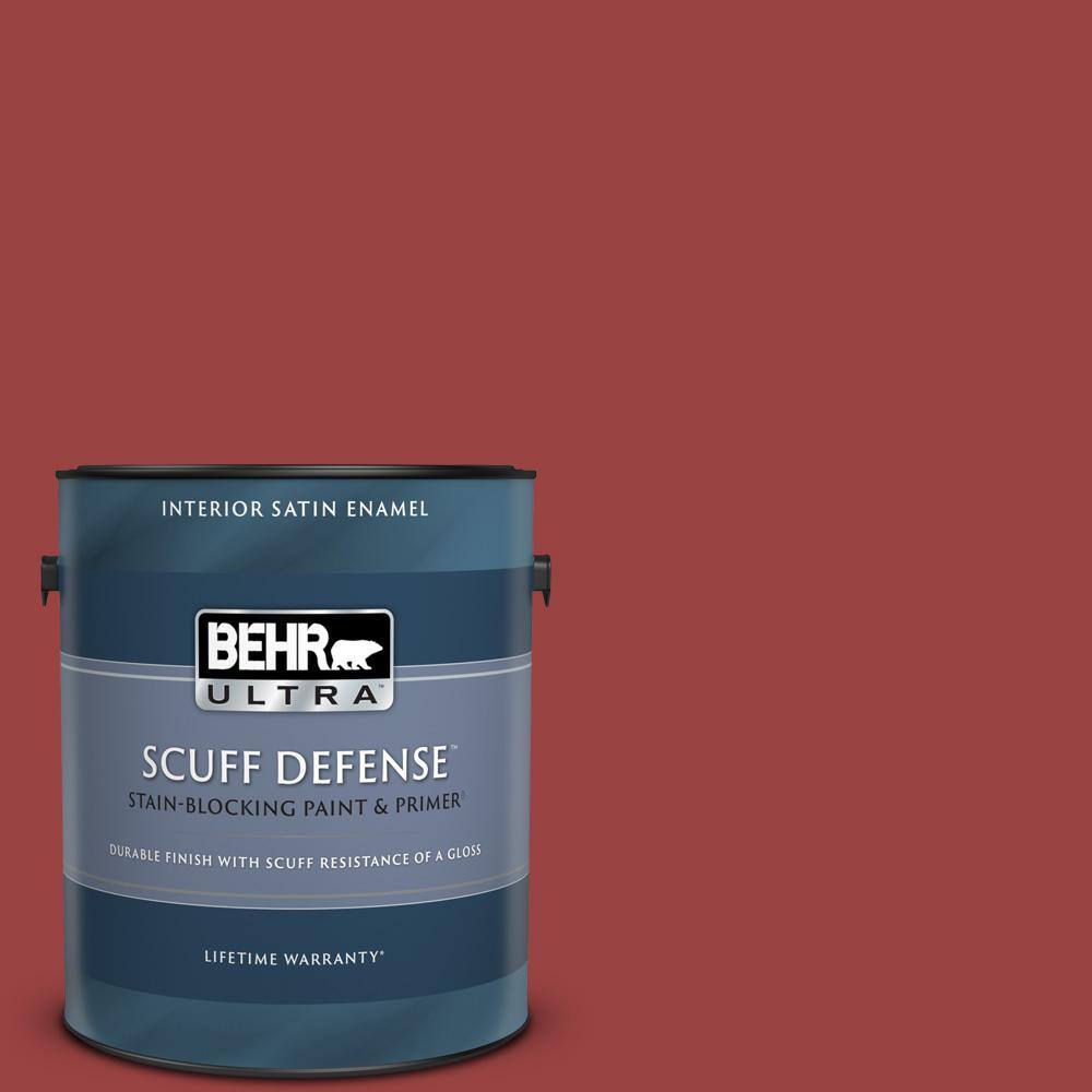 BEHR ULTRA 1 gal. #MQ1-10 Red My Mind Extra Durable Satin Enamel ...