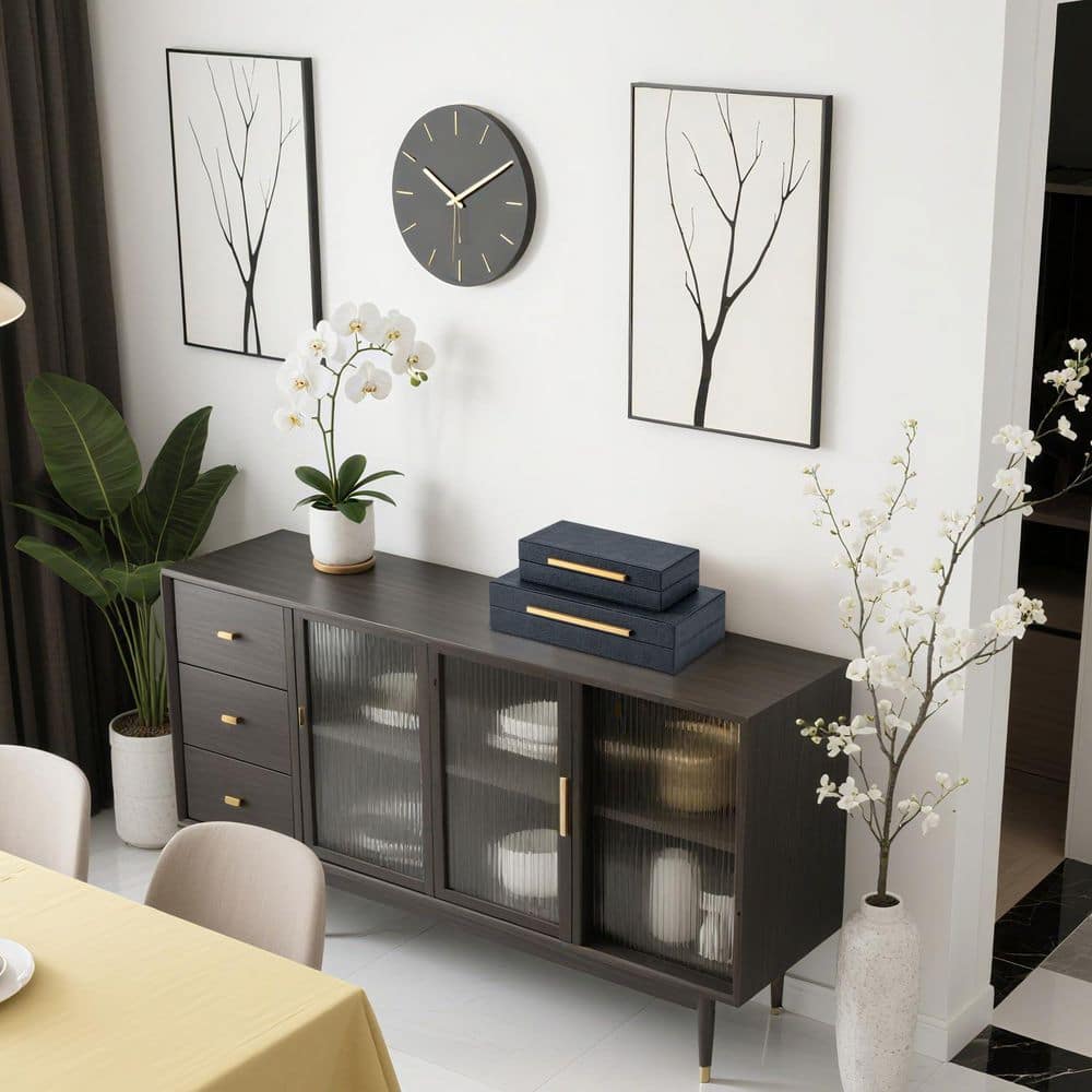 Black 14. 2in. x 3.6 in. Wood Decorative Boxes Set of 2 TN0304 - The ...