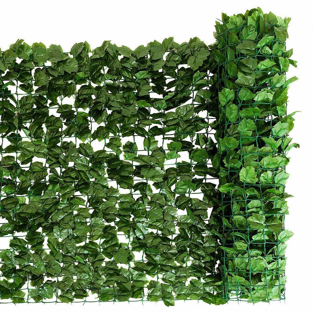 Costway 59 in. x 118 in. Plactic Faux Ivy Leaf Decorative Artificial ...
