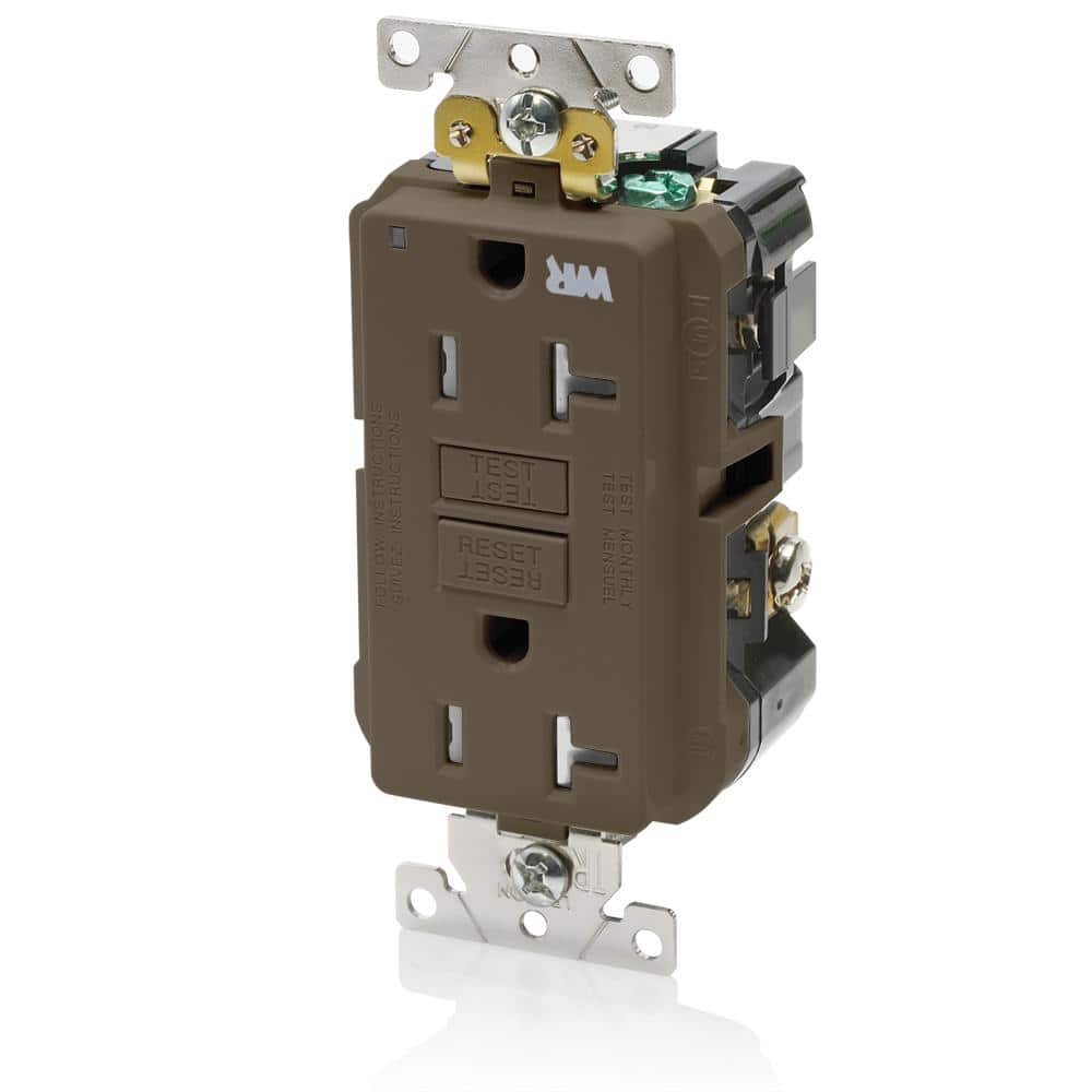 Leviton 20A/125V Self-Test Tamper/Weather Resistant Industrial Grade ...