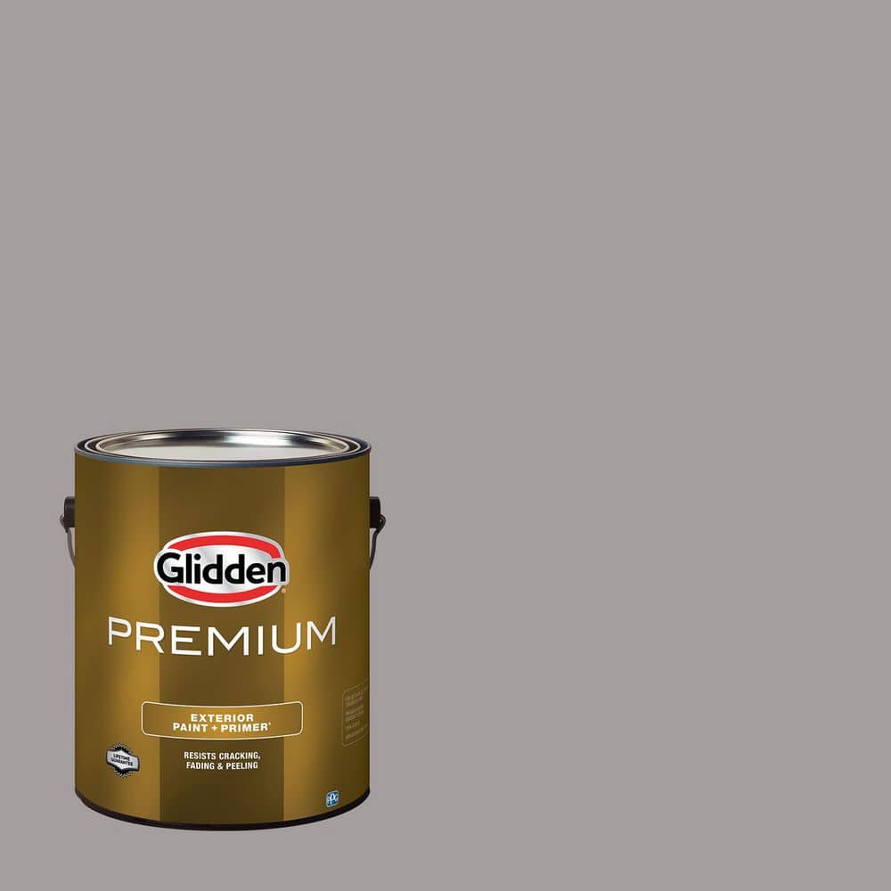 Glidden Premium 1 gal. PPG1003-4 Equilibrium Satin Exterior Latex Paint ...