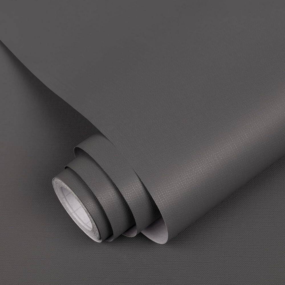 Gray Solid Color Contact Paper Peel and Stick Wallpaper Roll Set of 2 ...