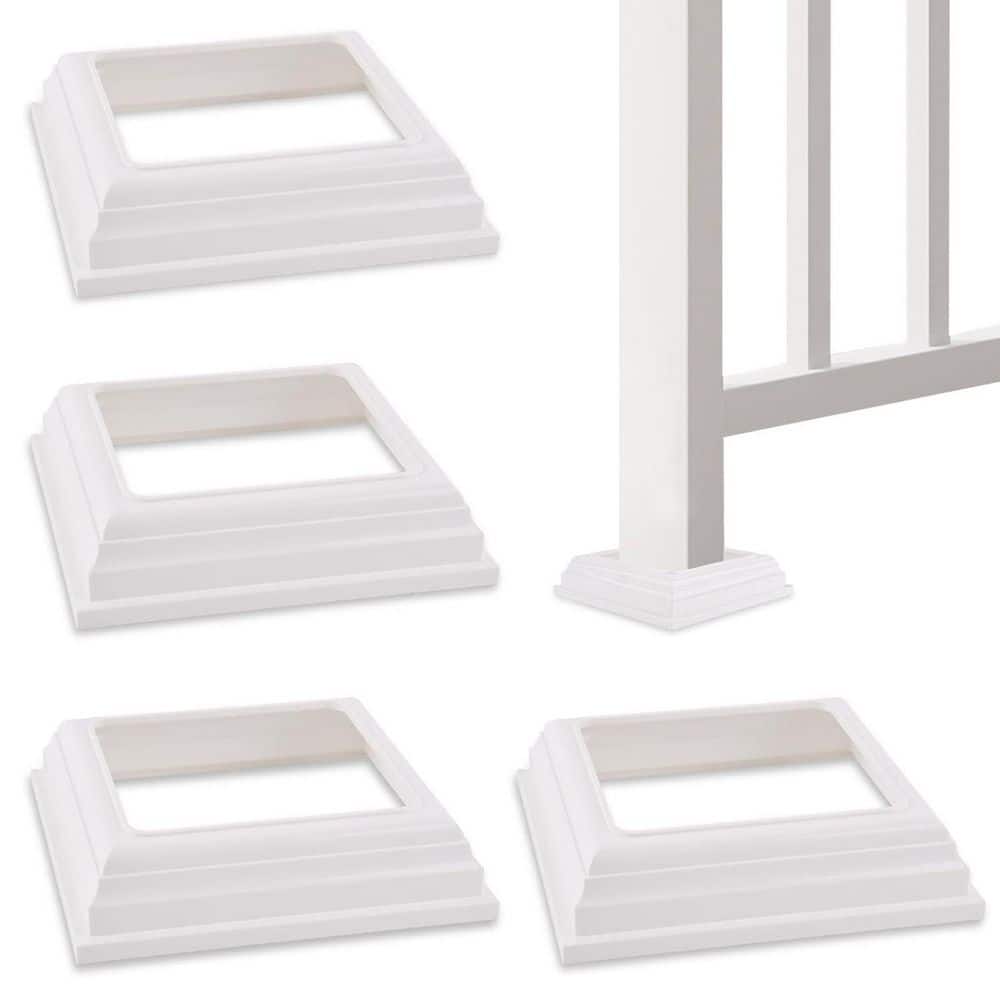Afoxsos Post Base Cover 4x4 Vinyl PVC Column Wraps for Porch Fence ...