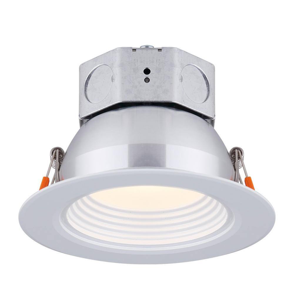 CANARM 4 in. White Integrated LED Recessed Kit LED-BR4P-WT-HD - The ...