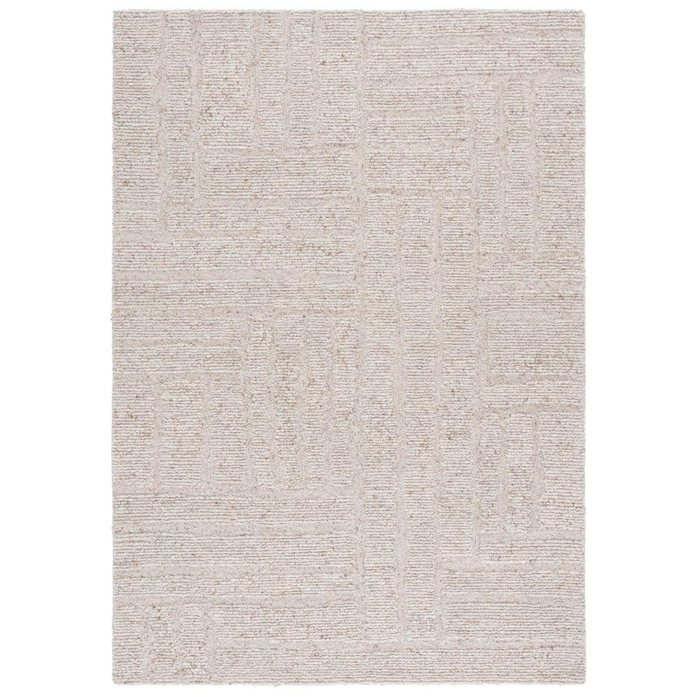SAFAVIEH Harvest 8 ft. x 10 ft. Beige Solid Color Abstract Area Rug ...