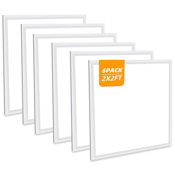 WYZM 2 ft. x 2 ft. 5800 Lumens Integrated LED Panel Light, 5000K, (4 ...