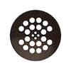Tile Redi Redi Drain 4.25 in. x 4.25 in. Round Drain Plate in Oil ...
