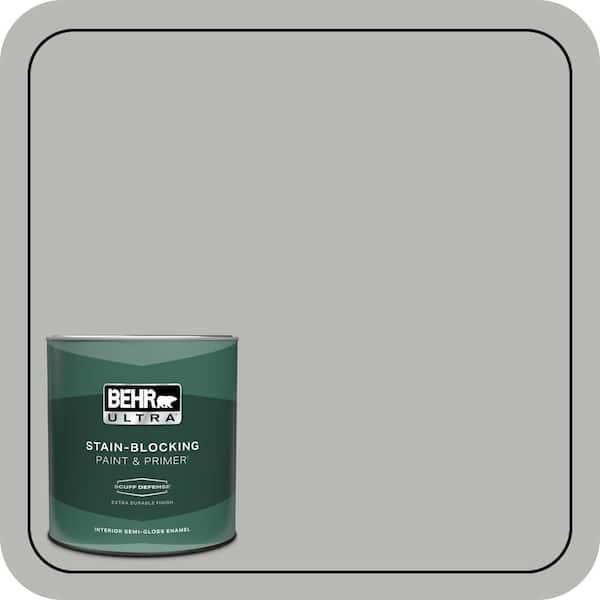 BEHR ULTRA 1 qt. #PPU18-11 Classic Silver Extra Durable Semi-Gloss ...
