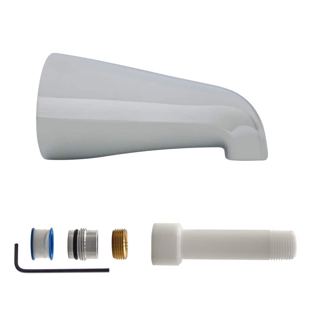Westbrass Universal Fit 5-1/4 in. Wall Mount Tub Spout, Zinc in ...