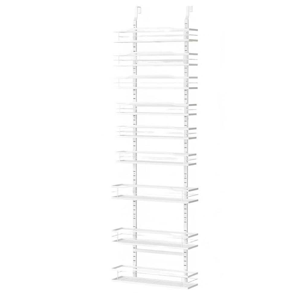 Wudkey 9-Shelf White Heavy Duty Rust Proof Space-Saving Over-the-Door ...