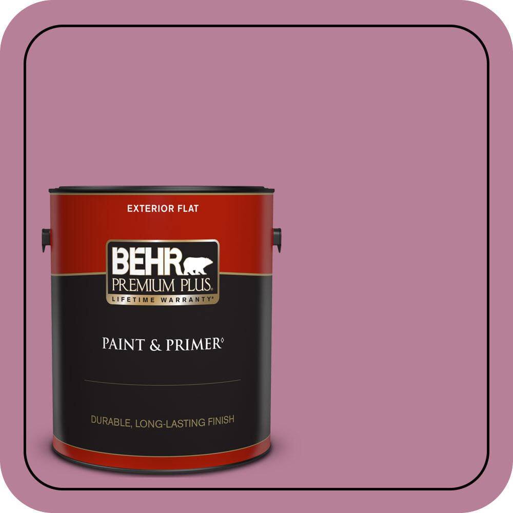 BEHR PREMIUM PLUS 1 gal. #M130-5 Cabaret Flat Exterior Paint & Primer ...